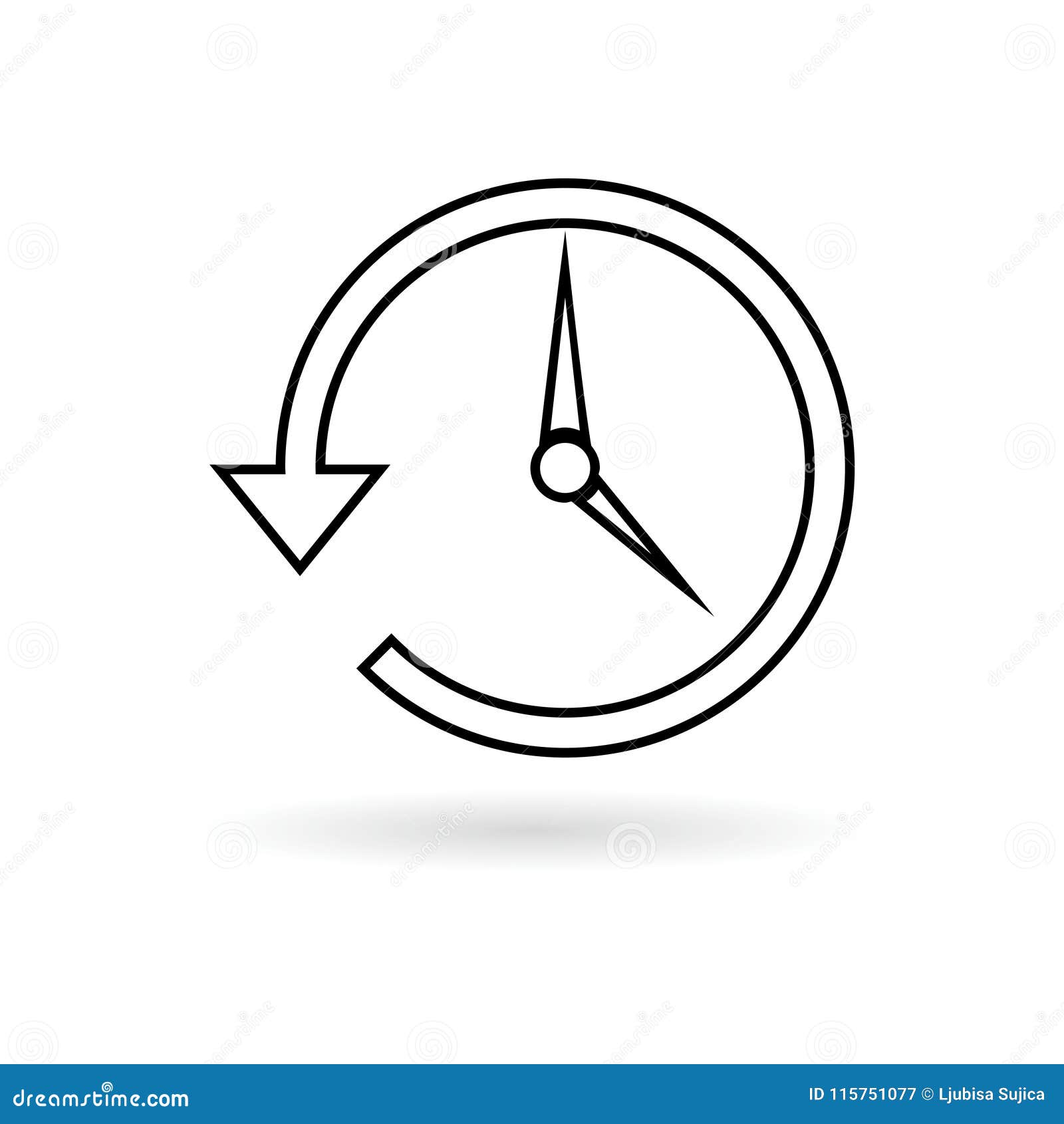 Time Back Icon, History Icon Stock Illustration - Illustration of ...