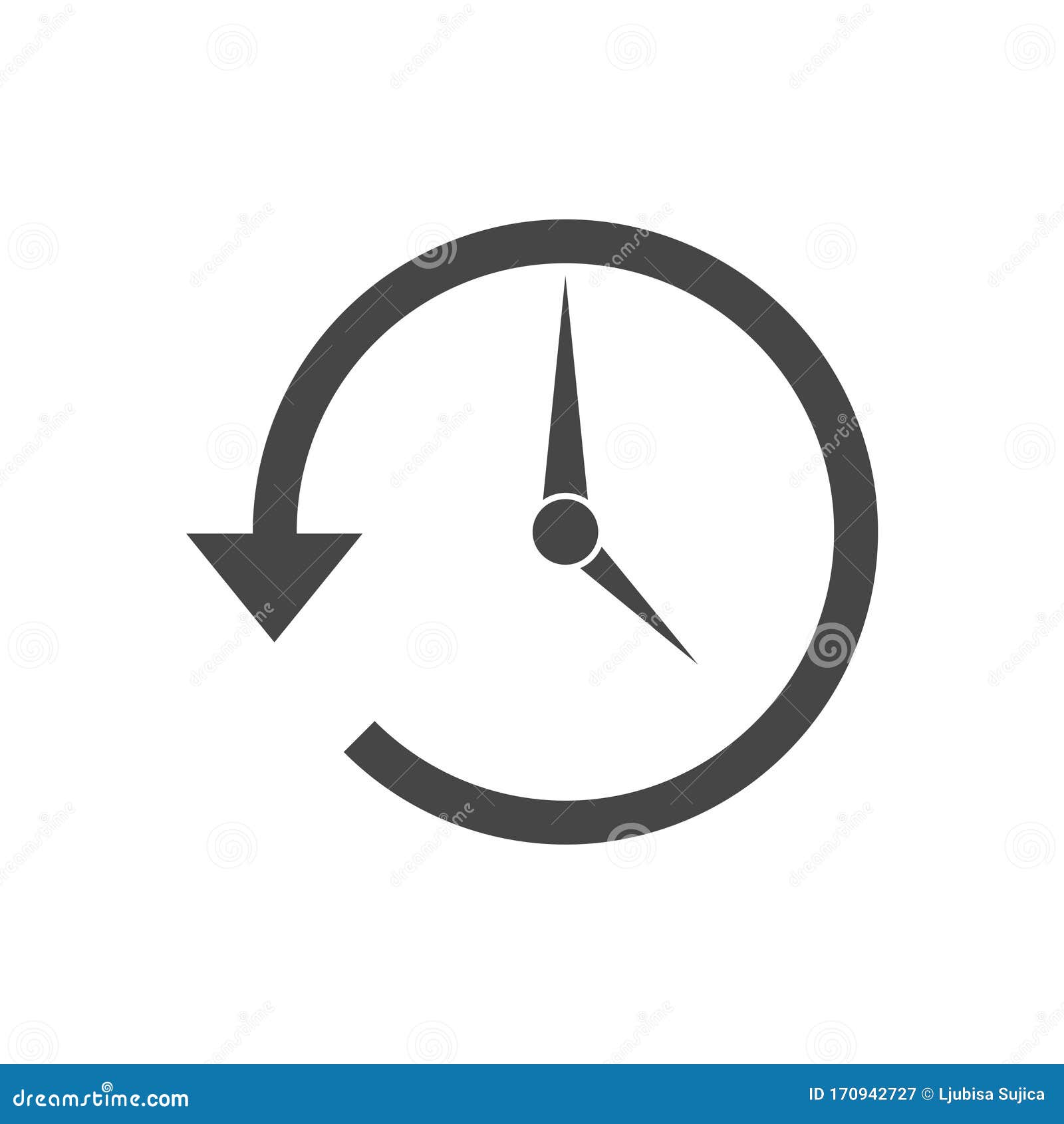 Time Back Icon, History Icon Stock Vector - Illustration of modern ...