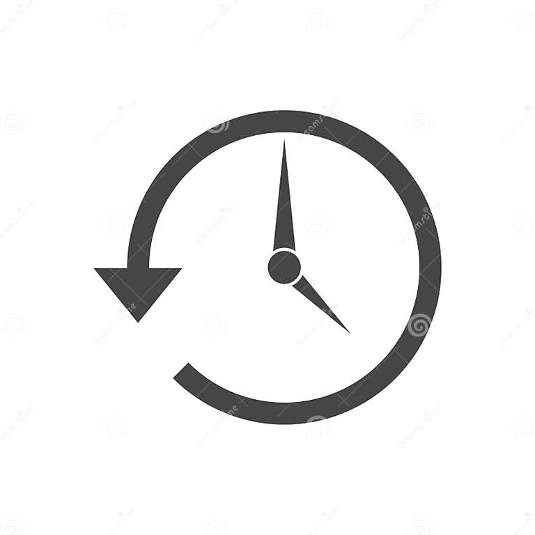 Time Back Icon, History Icon Stock Vector - Illustration of modern ...
