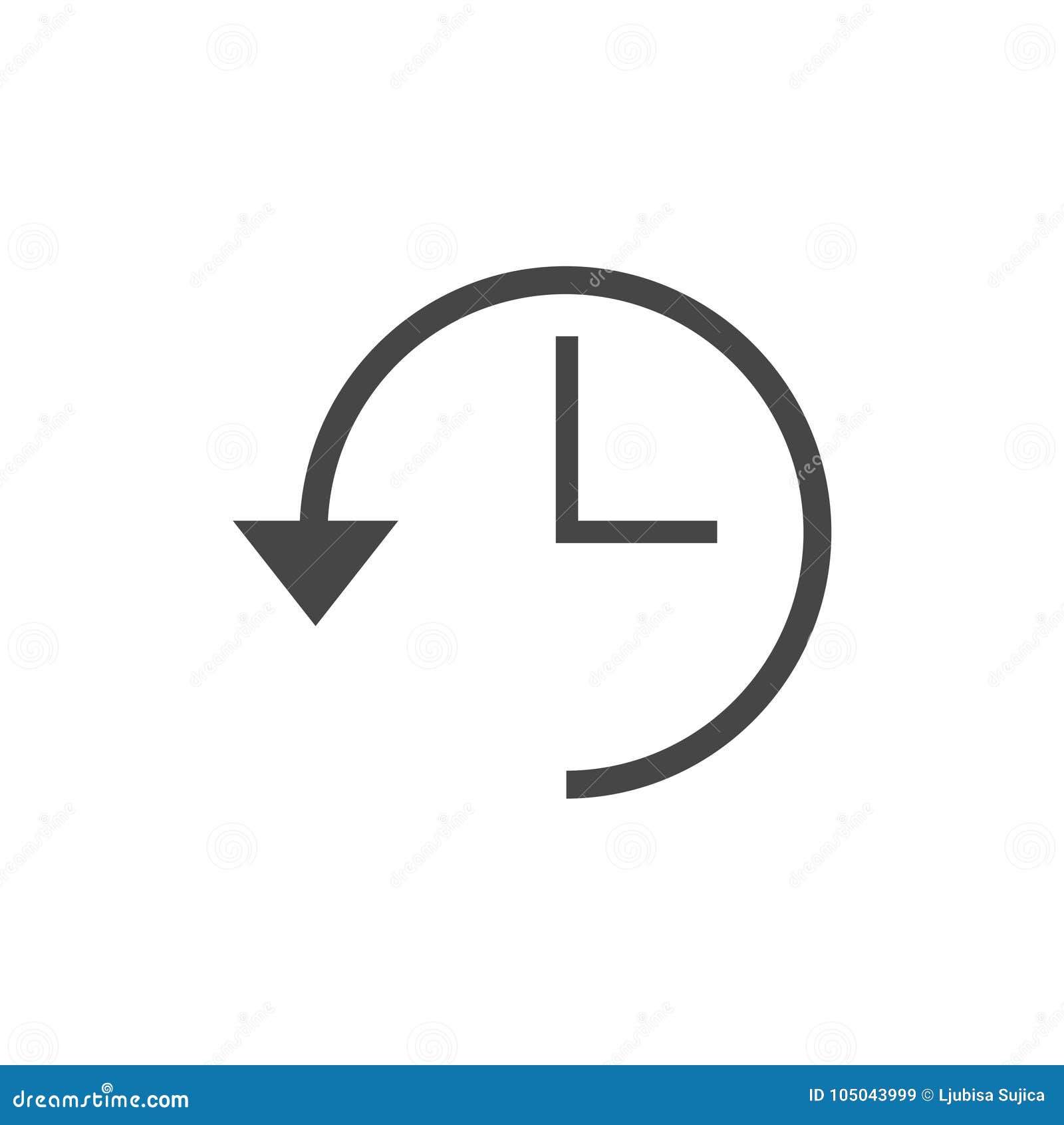 Time back icon stock vector. Illustration of european - 105043999