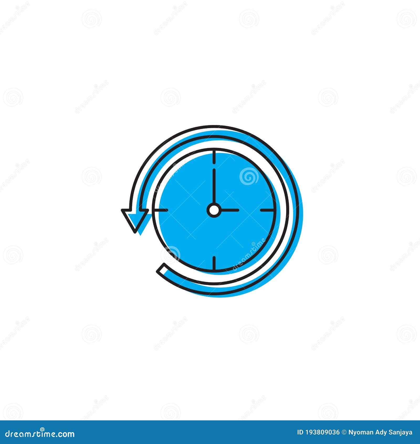 Time Back Symbol Vector Icon Isolated on White Background Stock Vector ...