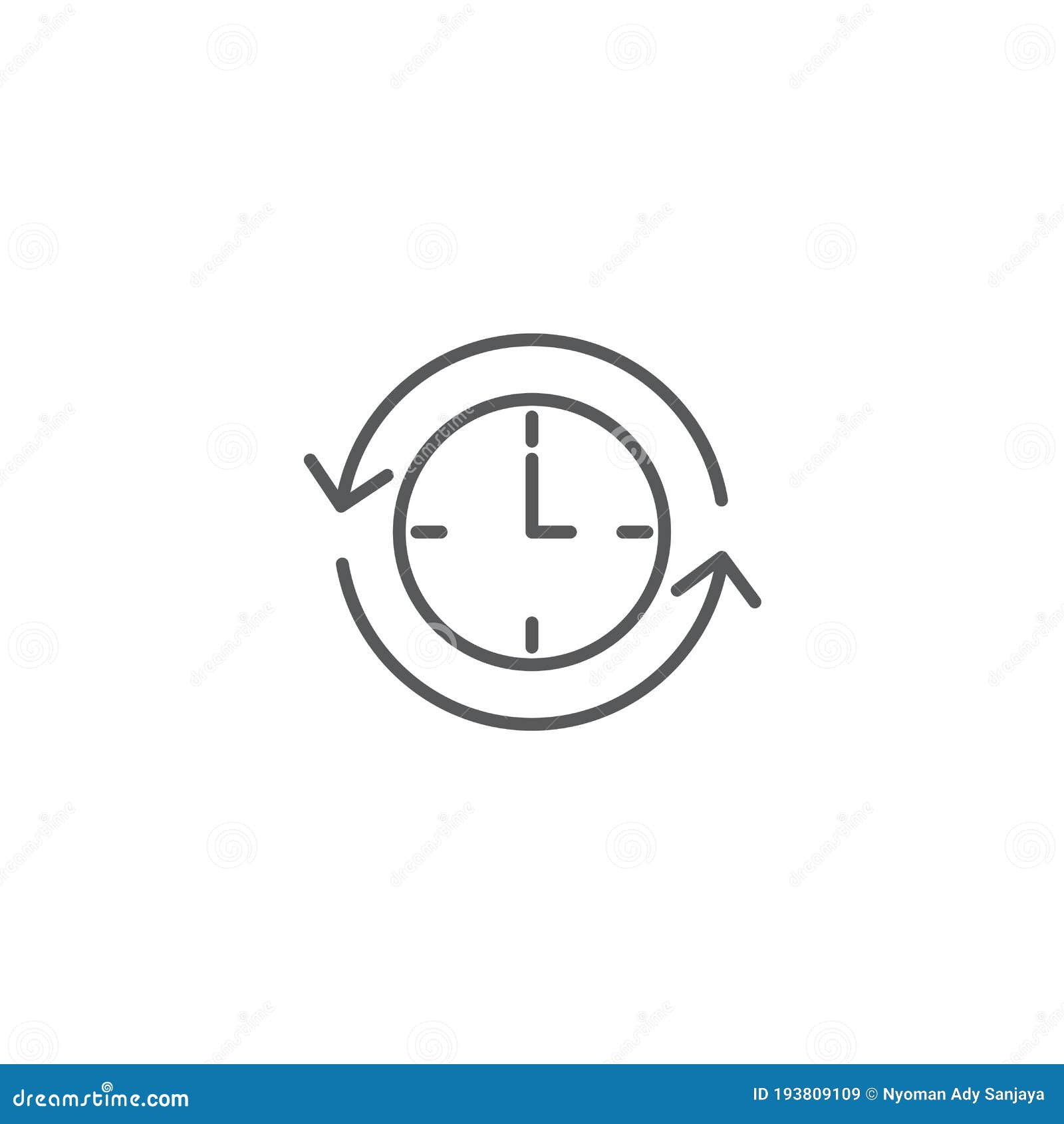 Time Back Symbol Vector Icon Isolated on White Background Stock Vector ...