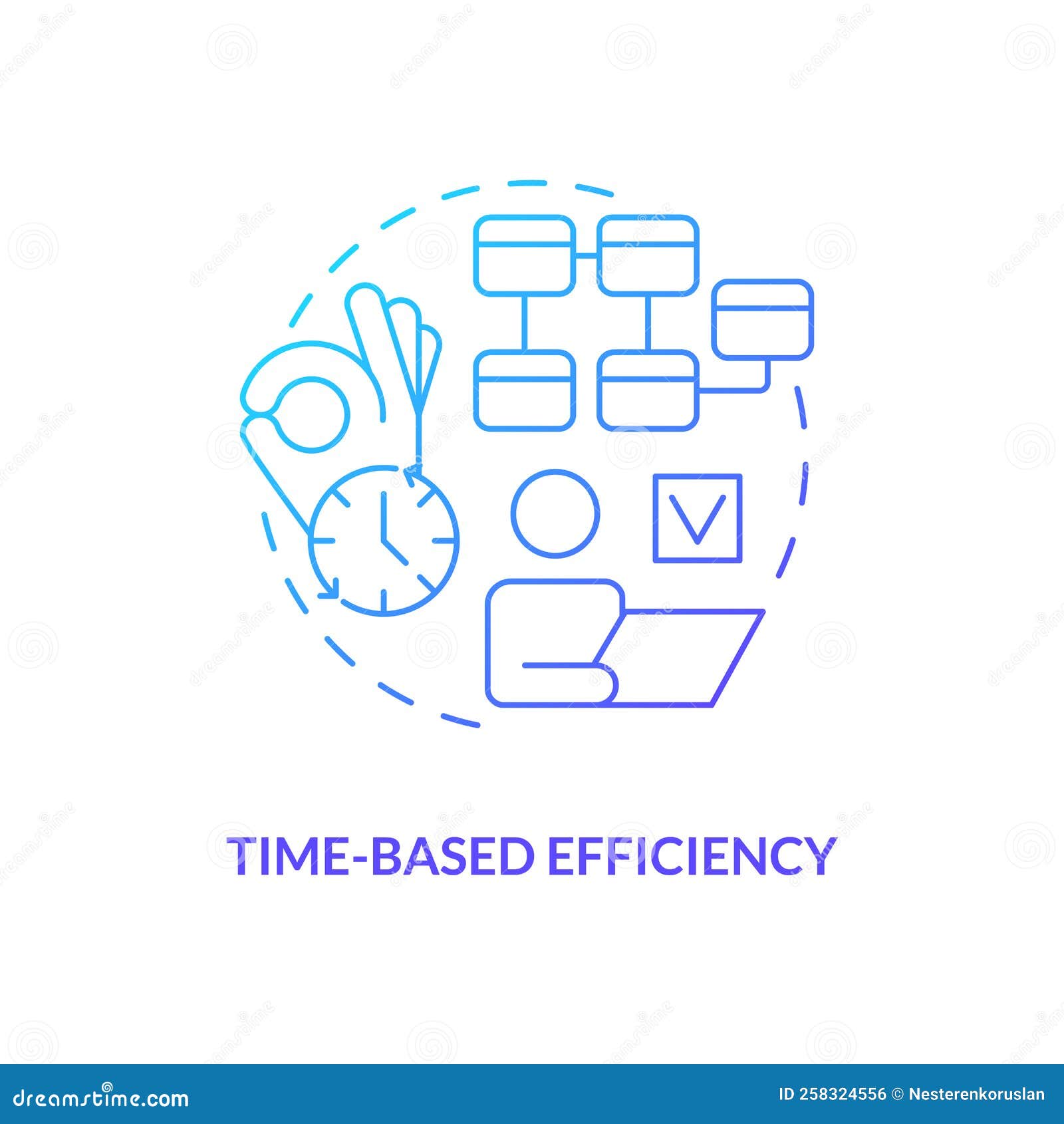 Time-based Efficiency Blue Gradient Concept Icon Stock Vector ...
