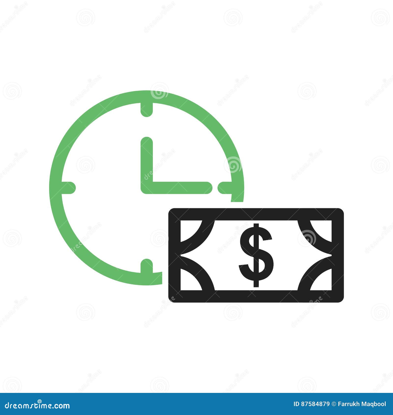 Time Based Payment stock vector. Illustration of time - 87584879