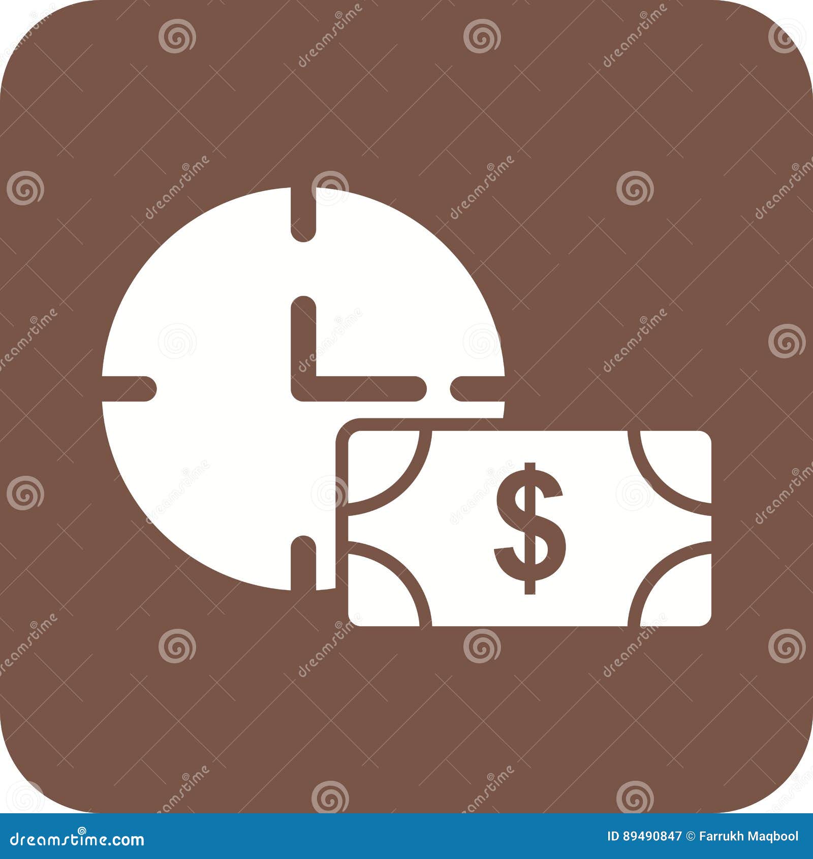 Time Based Payment stock vector. Illustration of service - 89490847