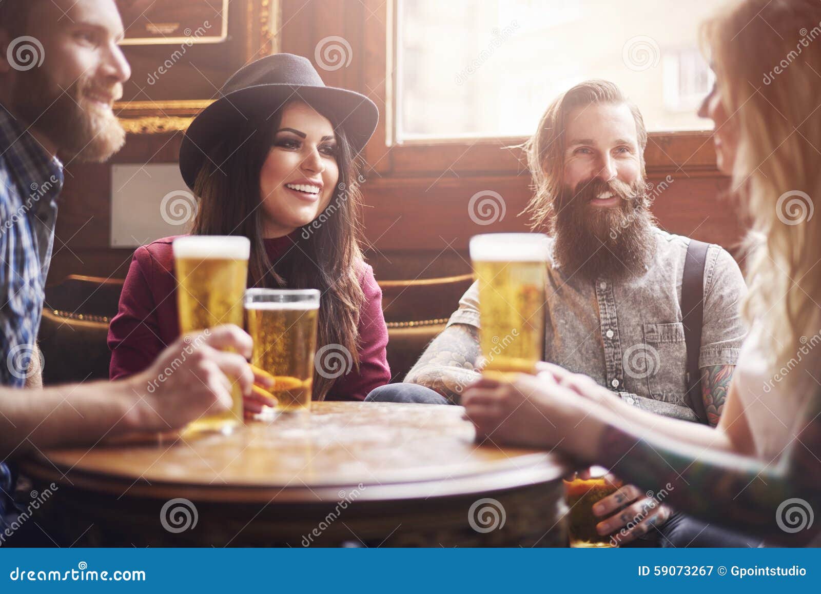 Time for beer stock image. Image of couple, gathering - 59073267