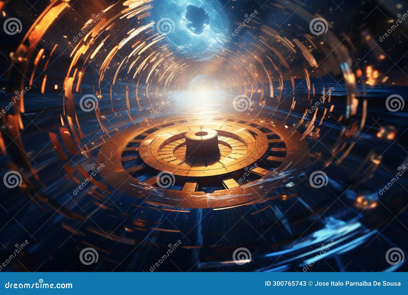 In A Time-bending Realm, An Analogue Futuristic Clock Manifests ...