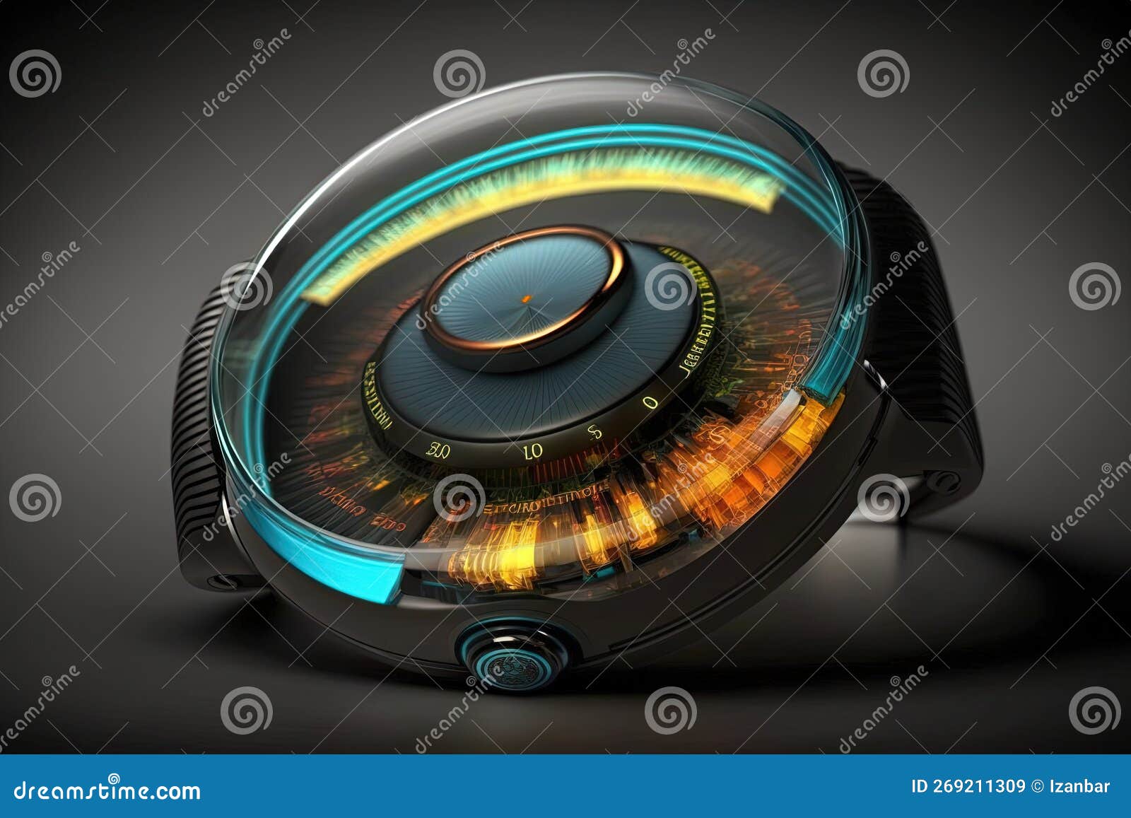 In A Time-bending Realm, An Analogue Futuristic Clock Manifests ...