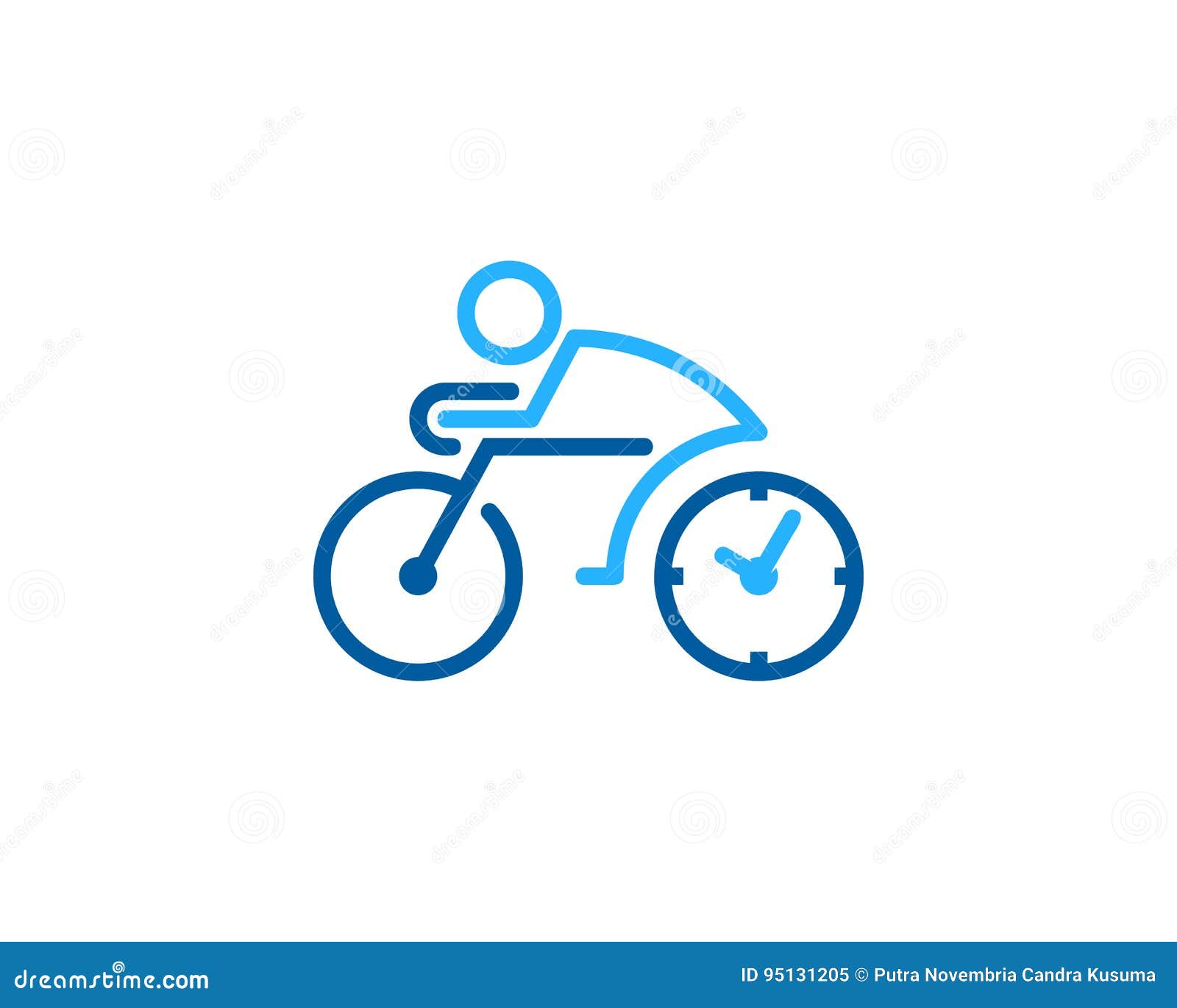 Time Bike Cycle Icon Logo Design Element Stock Vector - Illustration of ...