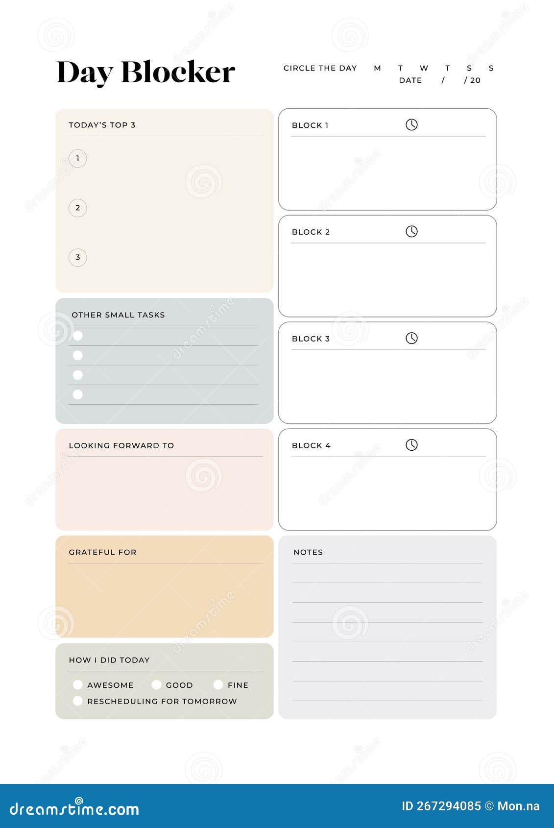 Time Blocking Planner, Time Boxing, Time Management, Printable Planner ...