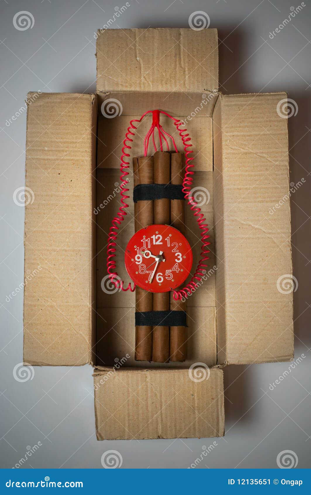 Time bomb in box stock image. Image of detonate, alarm - 12135651