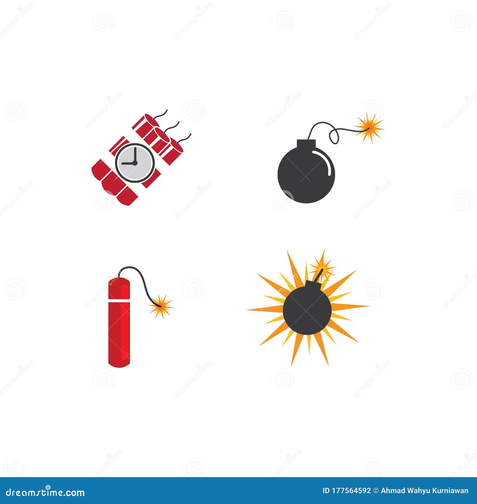 Time Bomb dynamite icon stock vector. Illustration of detonator - 177564592