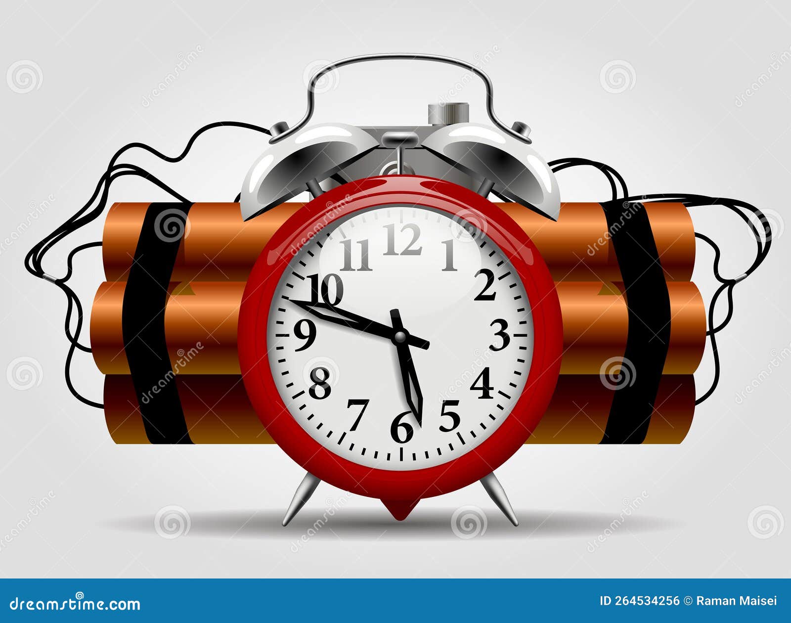 Time Bomb with Dynamite and Red Round Alarm Clock Stock Vector ...