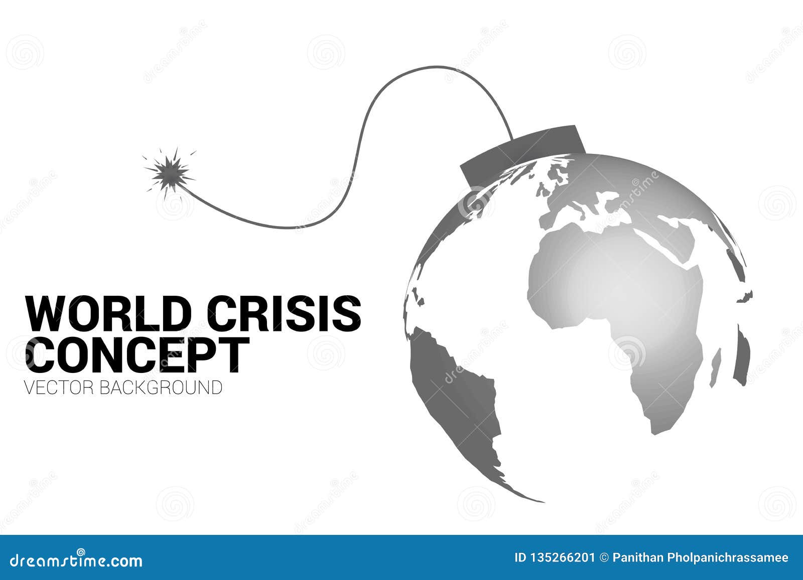 Concept of World Crisis, World War. Stock Illustration - Illustration ...