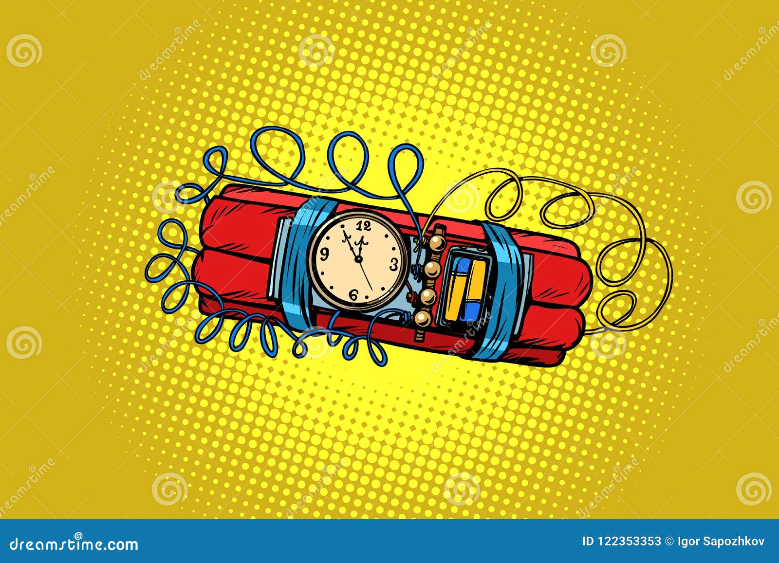 Time Bomb. Explosive Dynamite Stock Vector - Illustration of gold ...