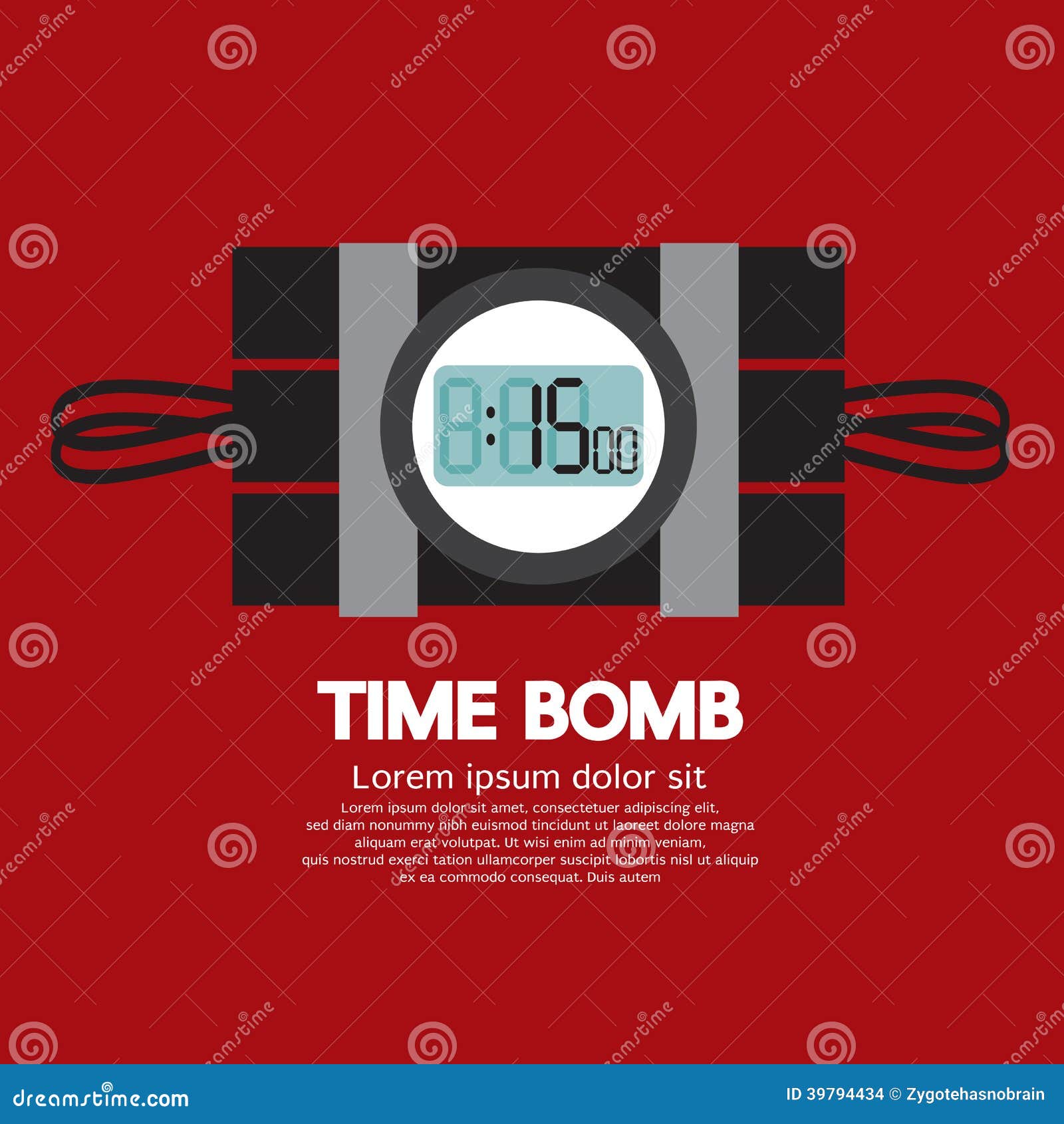 Time Bomb stock vector. Illustration of vector, explosive - 39794434