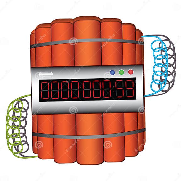Time Bomb stock illustration. Illustration of minute - 38621904