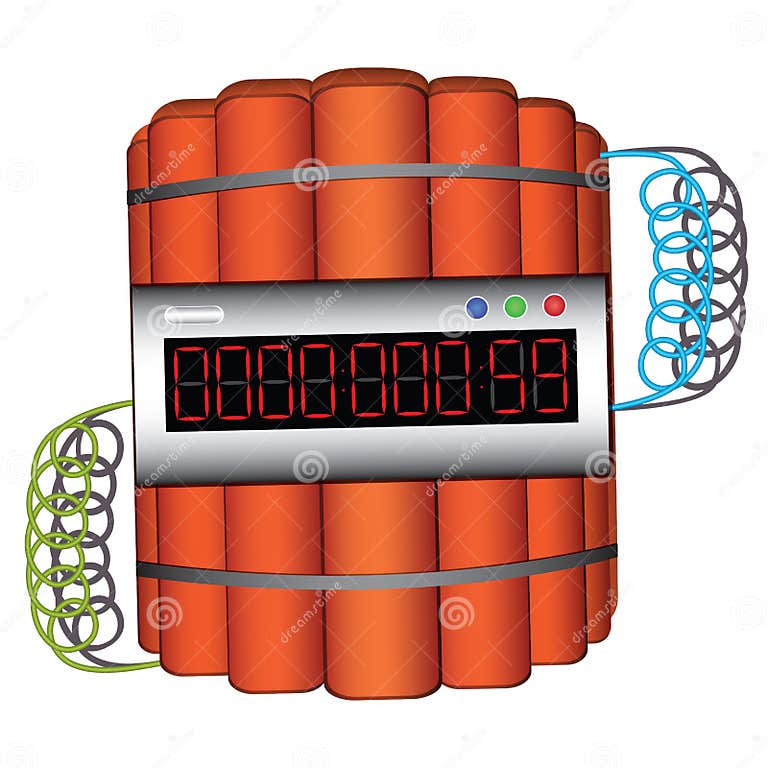 Time Bomb stock illustration. Illustration of minute - 38621904