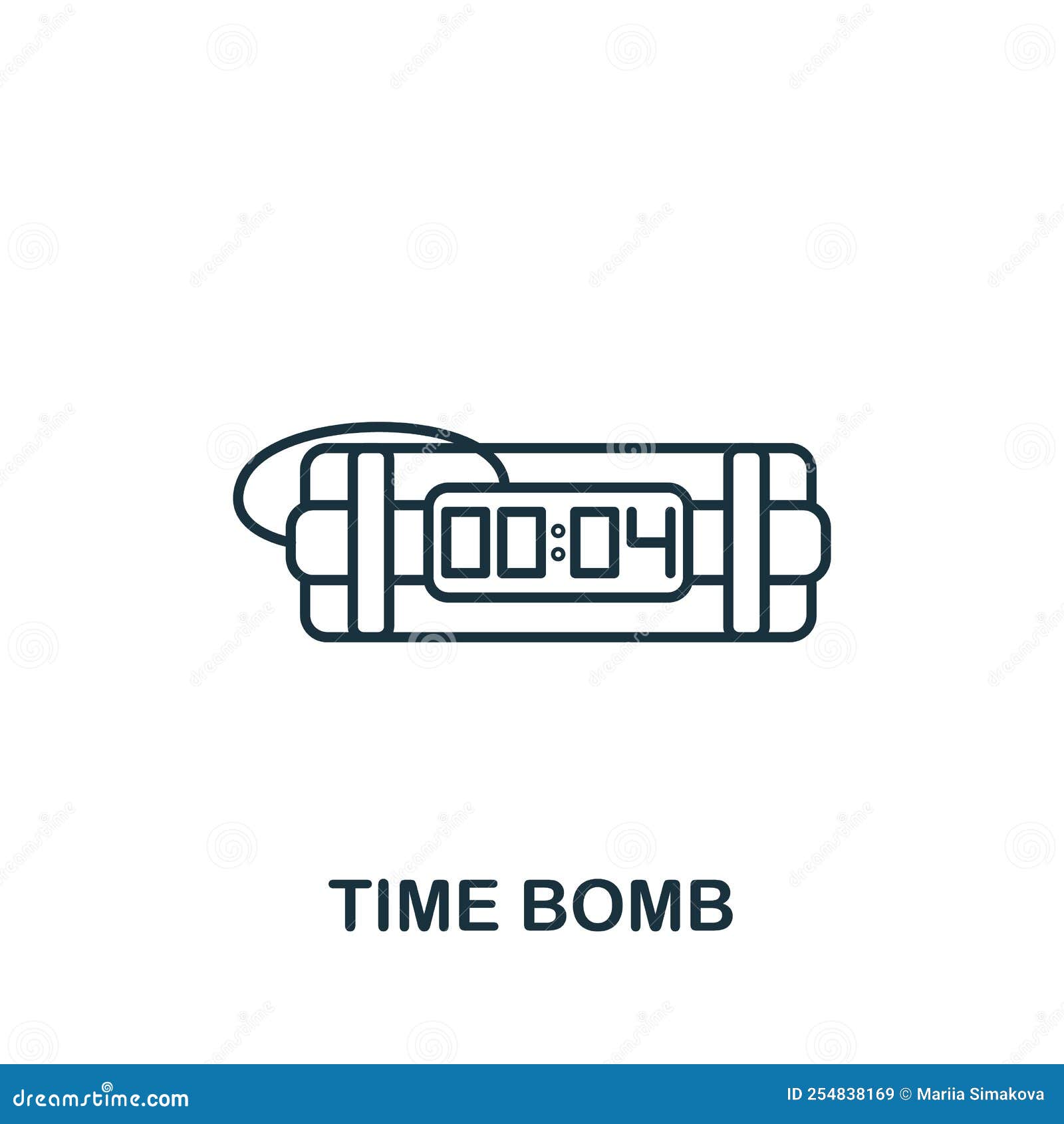 Time Bomb Icon. Line Simple Line Weapon Icon for Templates, Web Design ...