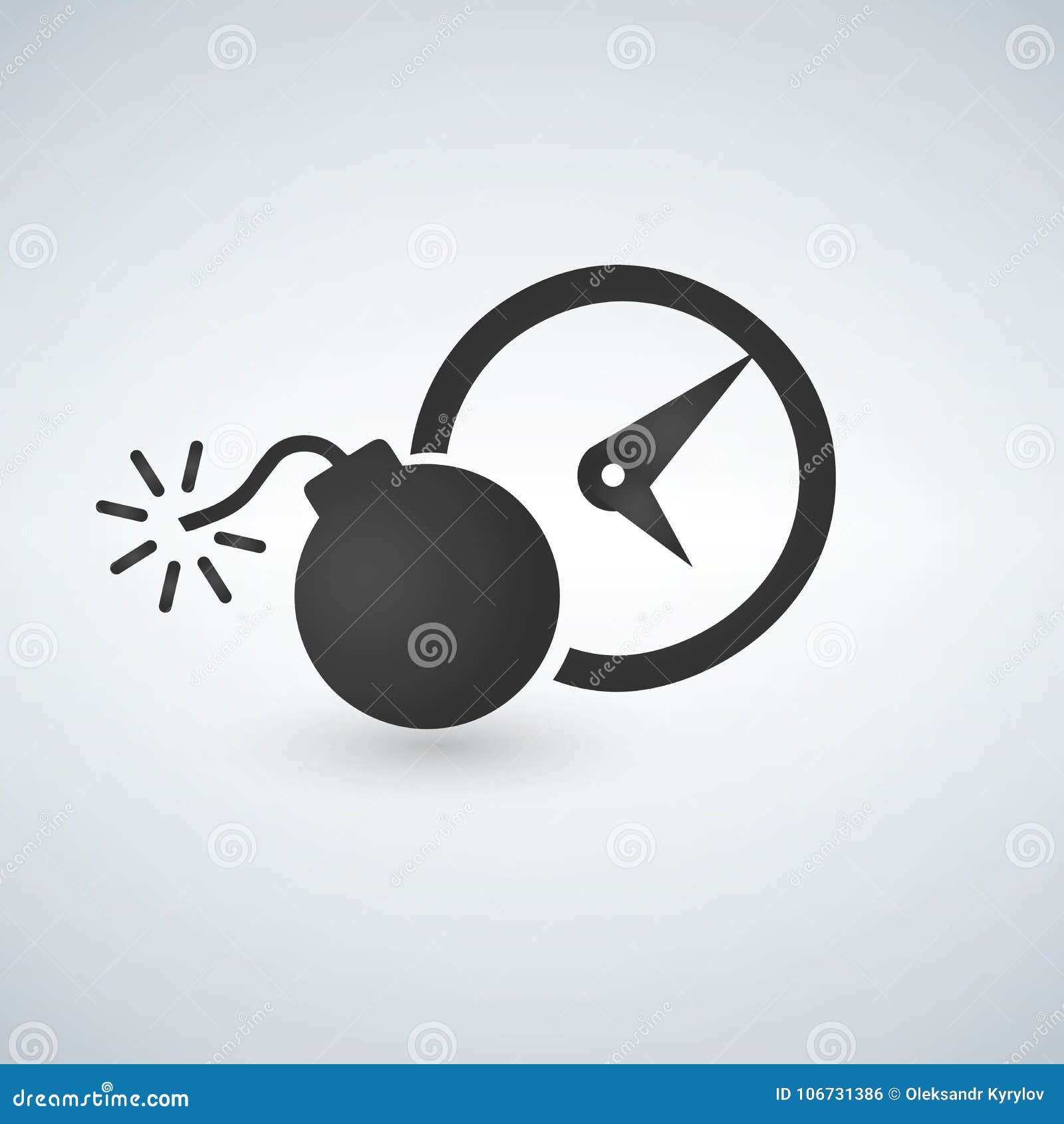 Time Bomb Icon. Vector Illustration Style Stock Illustration ...