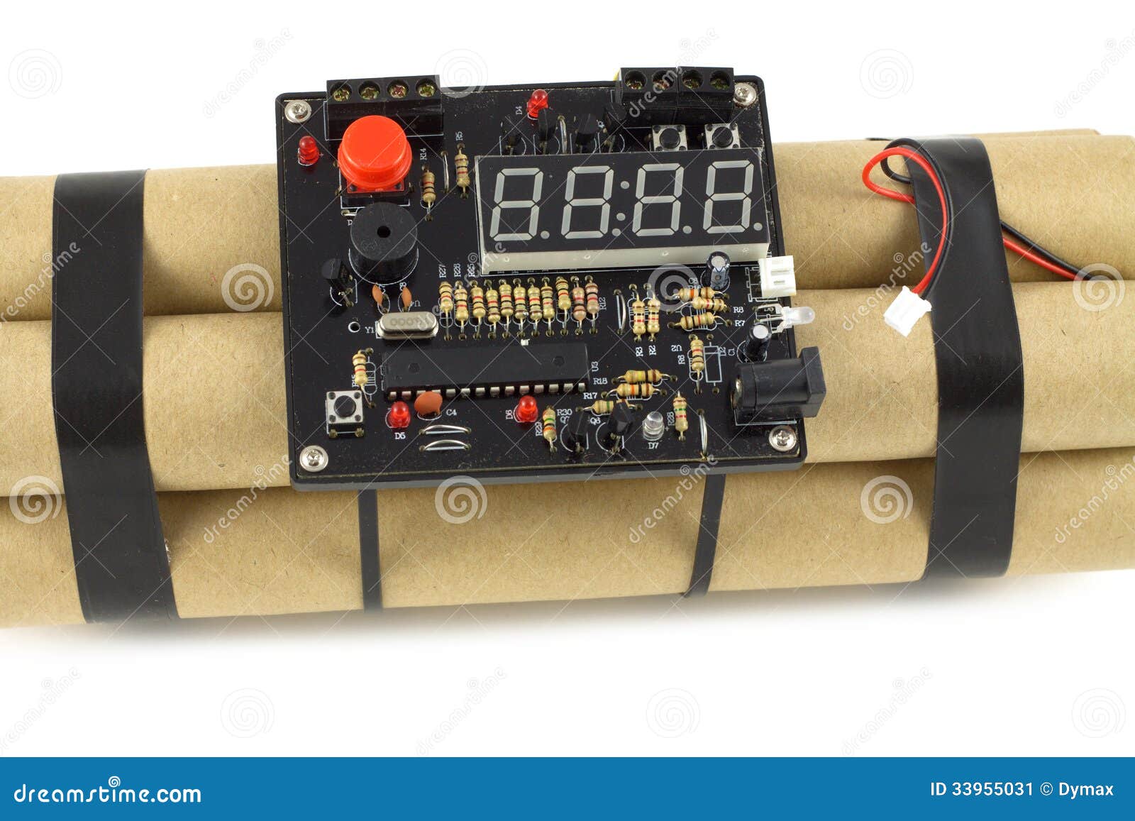 Time Bomb Isolated On White Stock Image - Image of object, digits: 33955031