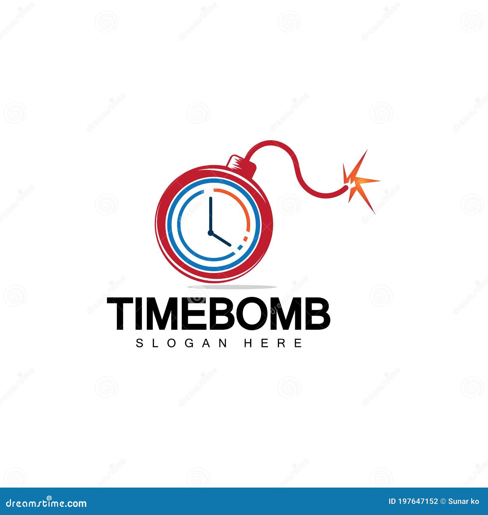 Time Bomb Logo Vector Icon Ilustration Design Template Stock Vector ...