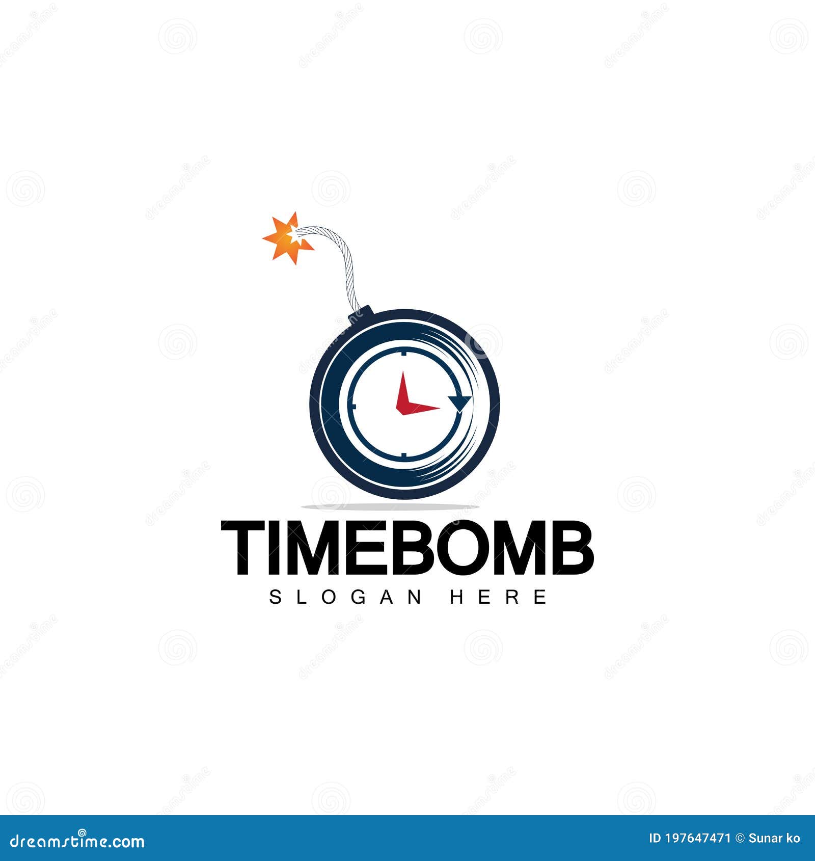 Time Bomb Logo Vector Icon Ilustration Design Template Stock Vector ...