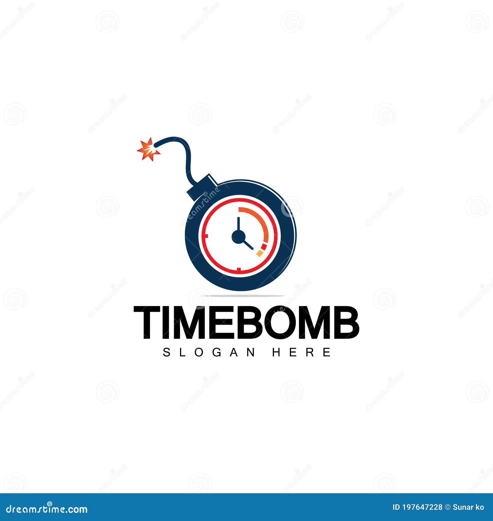 Time Bomb Logo Vector Icon Ilustration Design Template Stock Vector ...