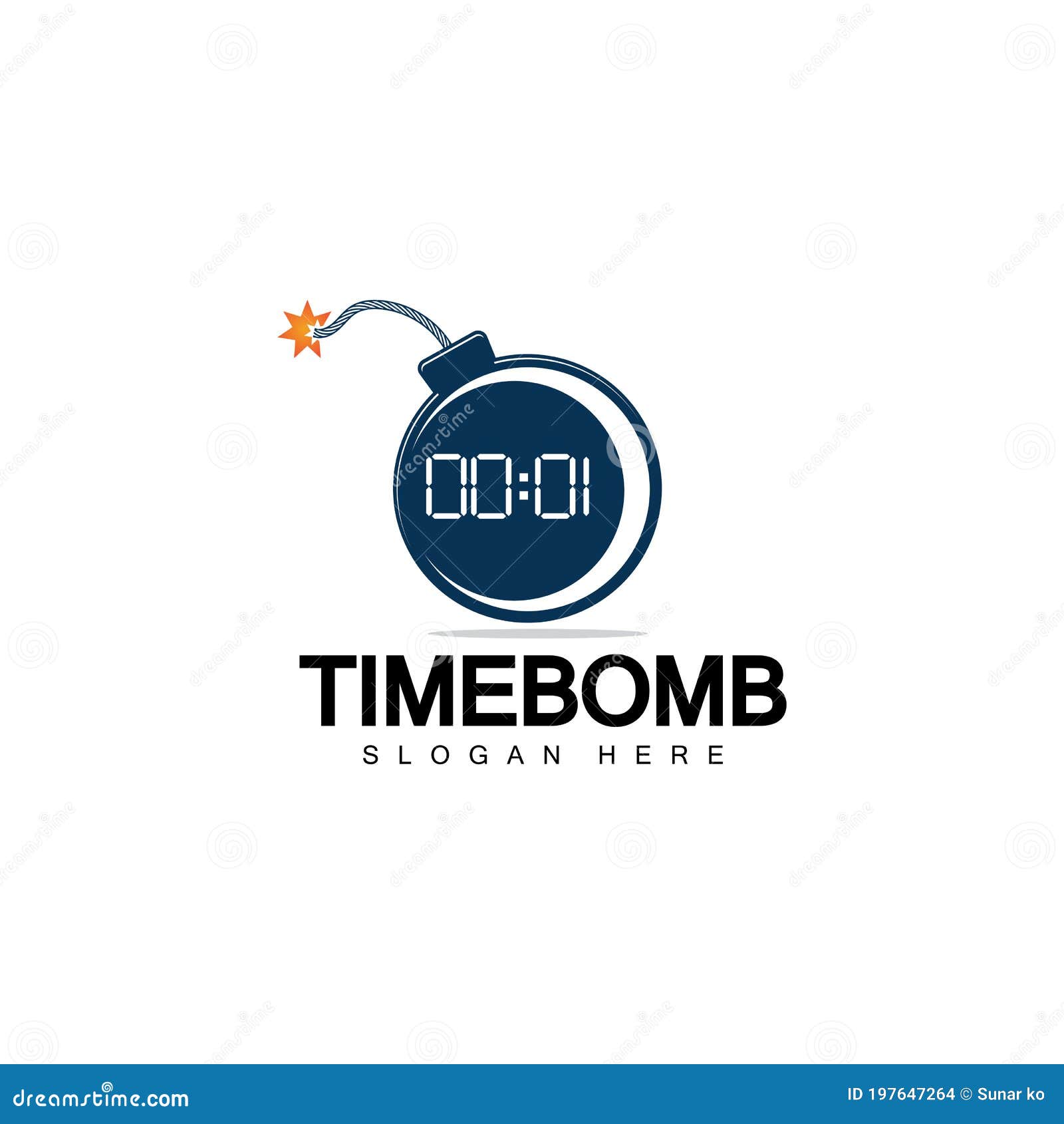 Time Bomb Logo Vector Icon Ilustration Design Template Stock Vector ...