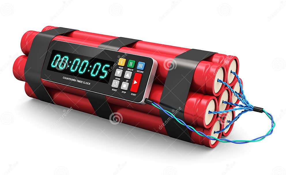 Time bomb stock illustration. Illustration of fire, explosion - 35945362