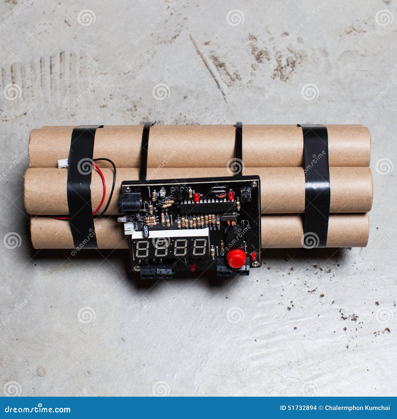 Time Bomb with a Working Electronic Clockwork Stock Photo - Image of ...