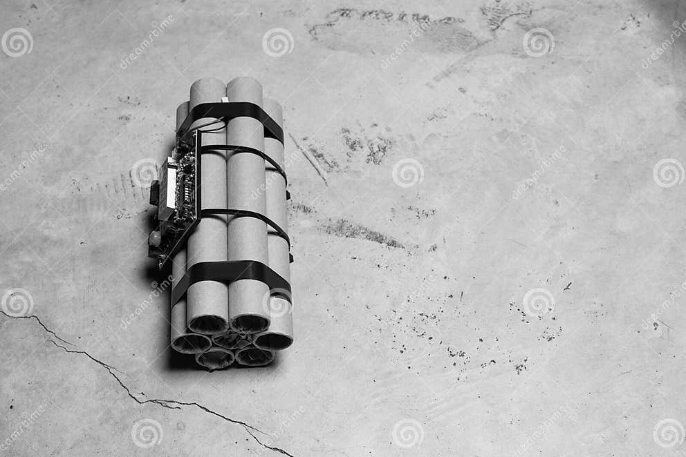 Time Bomb with a Working Electronic Clockwork Stock Image - Image of ...