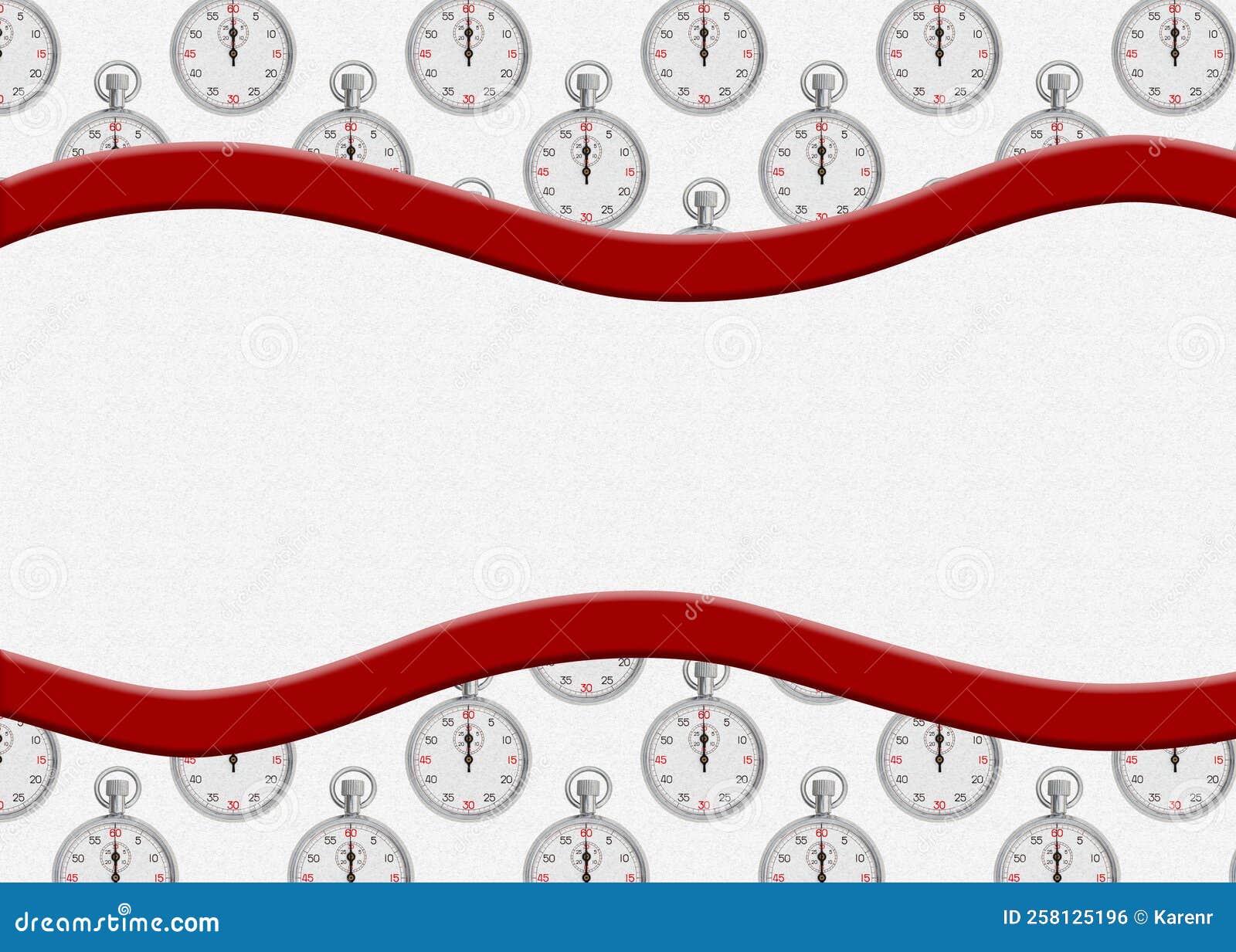 Time Border with Silver Stopwatch on White Stock Photo - Image of fast ...