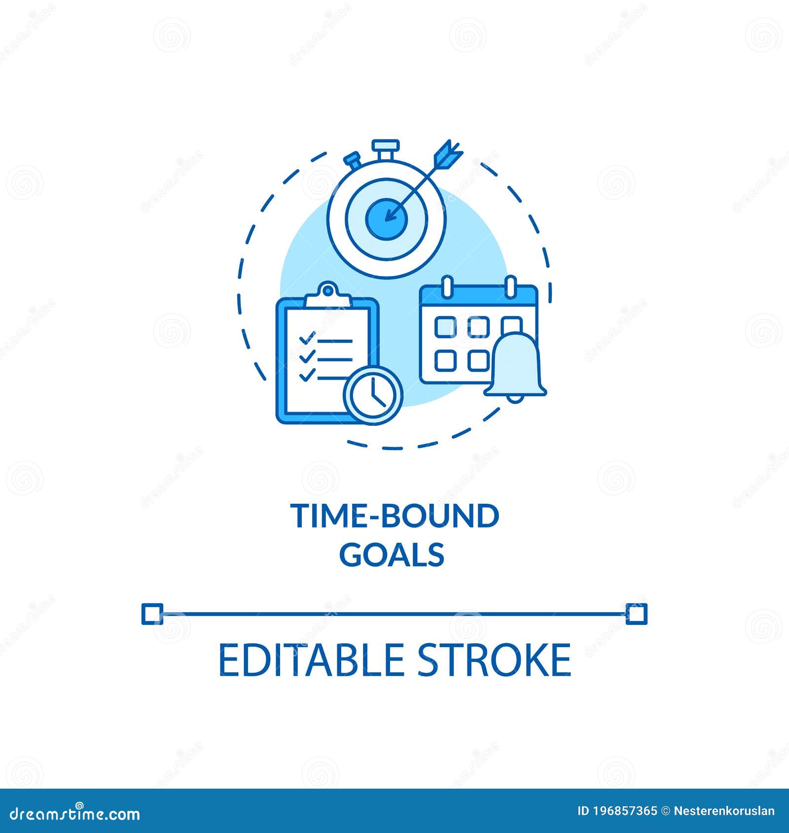 Time-bound Goals Concept Icon Stock Vector - Illustration of conceptual ...