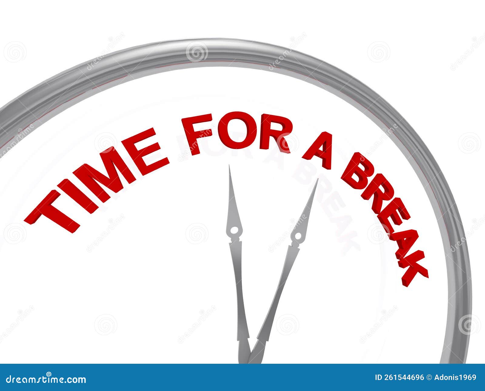 Time for a break on clock stock illustration. Illustration of office ...