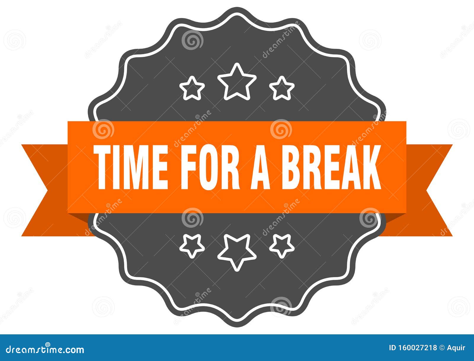 Time for a break label stock vector. Illustration of template - 160027218