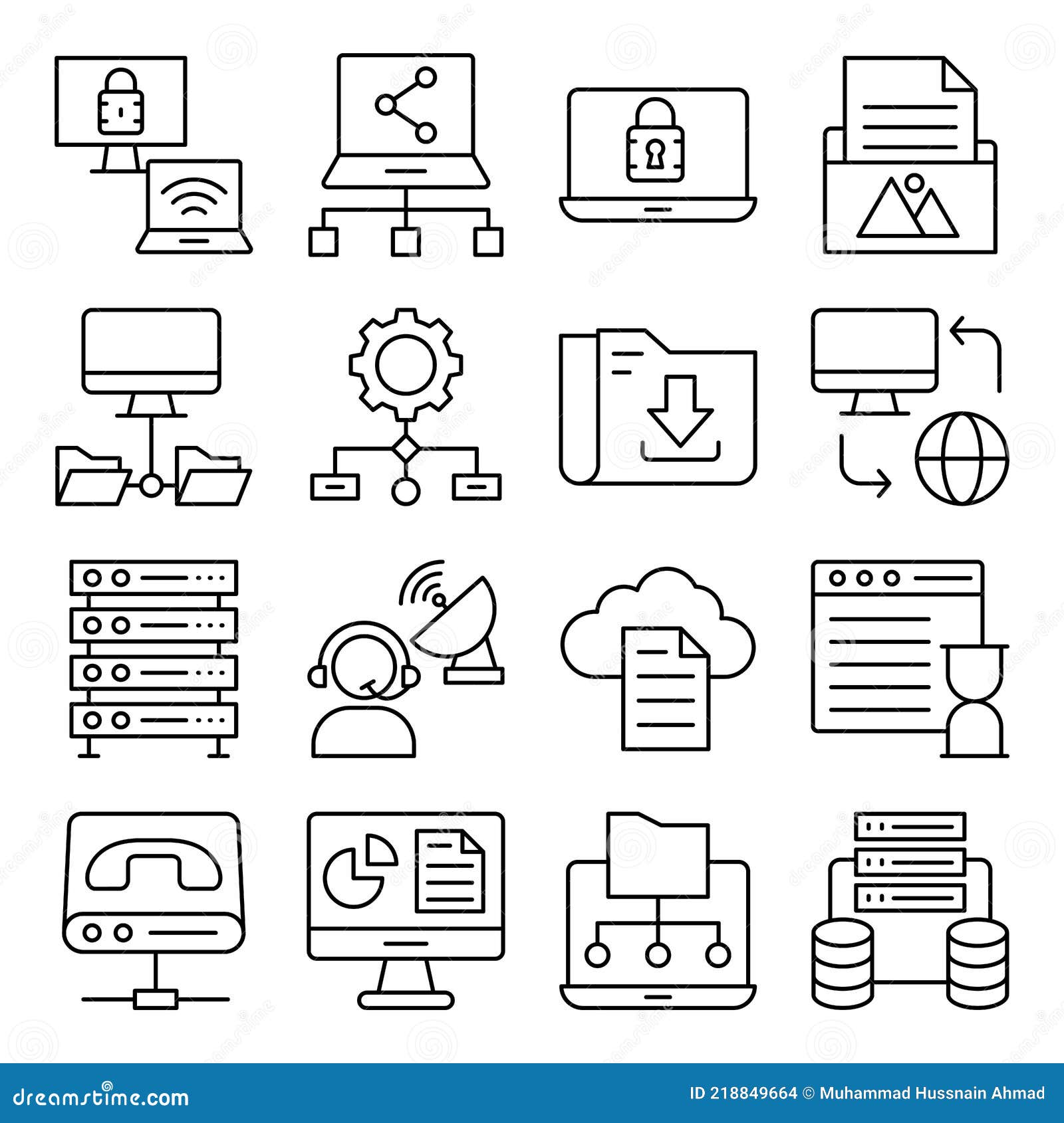 Hardware Linear Icons, Signs, Symbols Vector Line Illustration Set ...