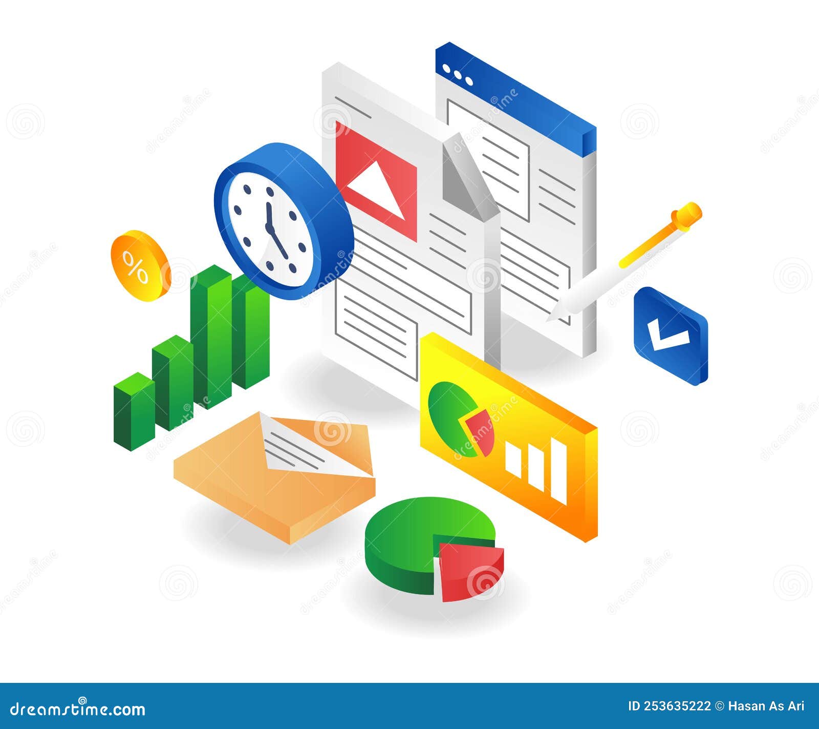 Time in Business Sheet Checklist Stock Illustration - Illustration of ...