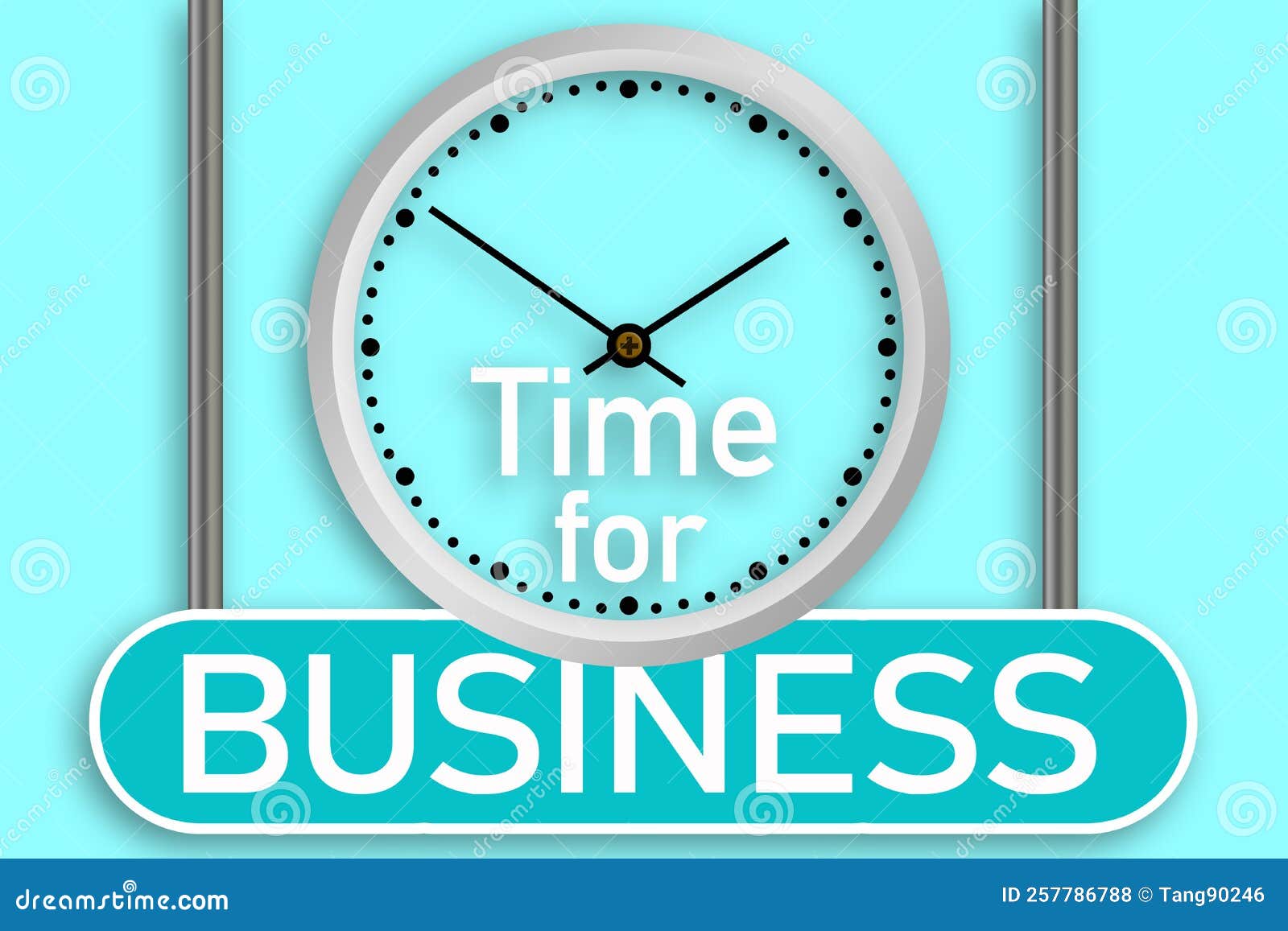 Time for Business Text Message with Clock and Sign Board Stock ...