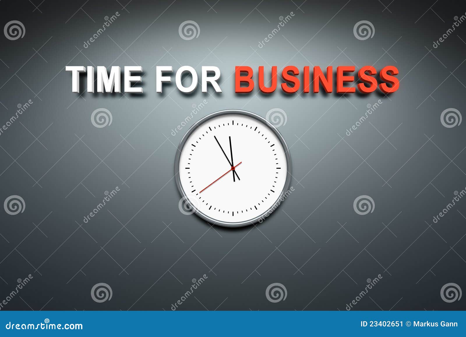Time for Business at the Wall Stock Illustration - Illustration of ...