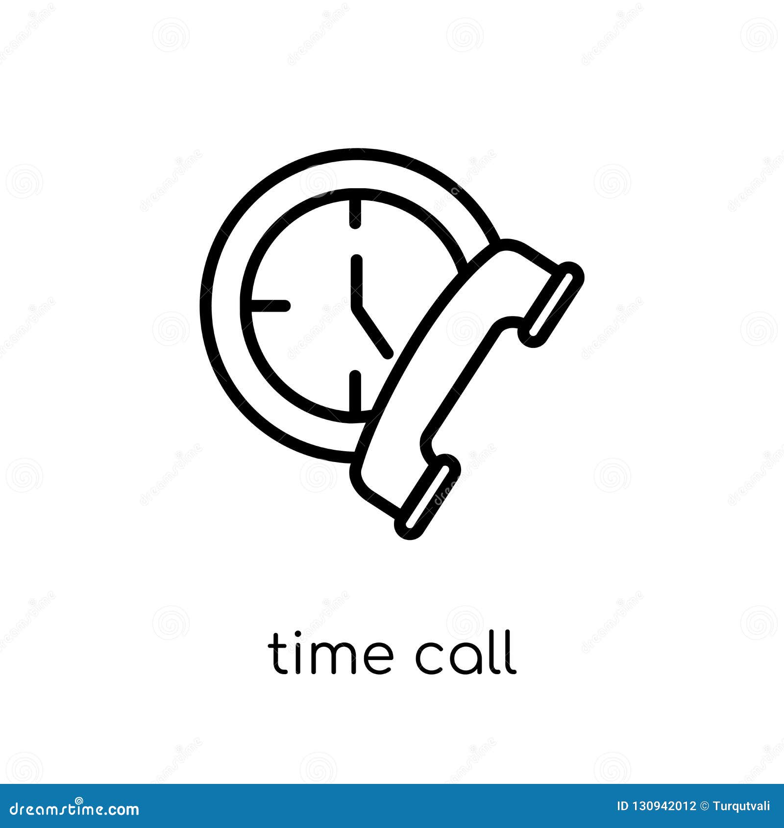 Time Call Icon From Communication Collection. Vector Illustration ...