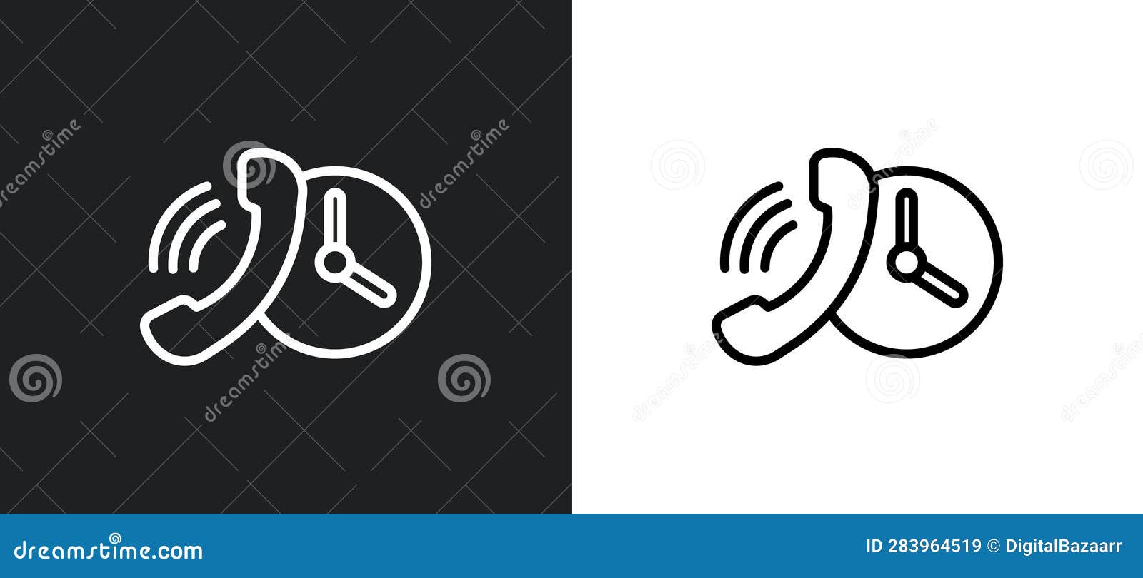 Time Call Icon From Communication Collection. Vector Illustration ...