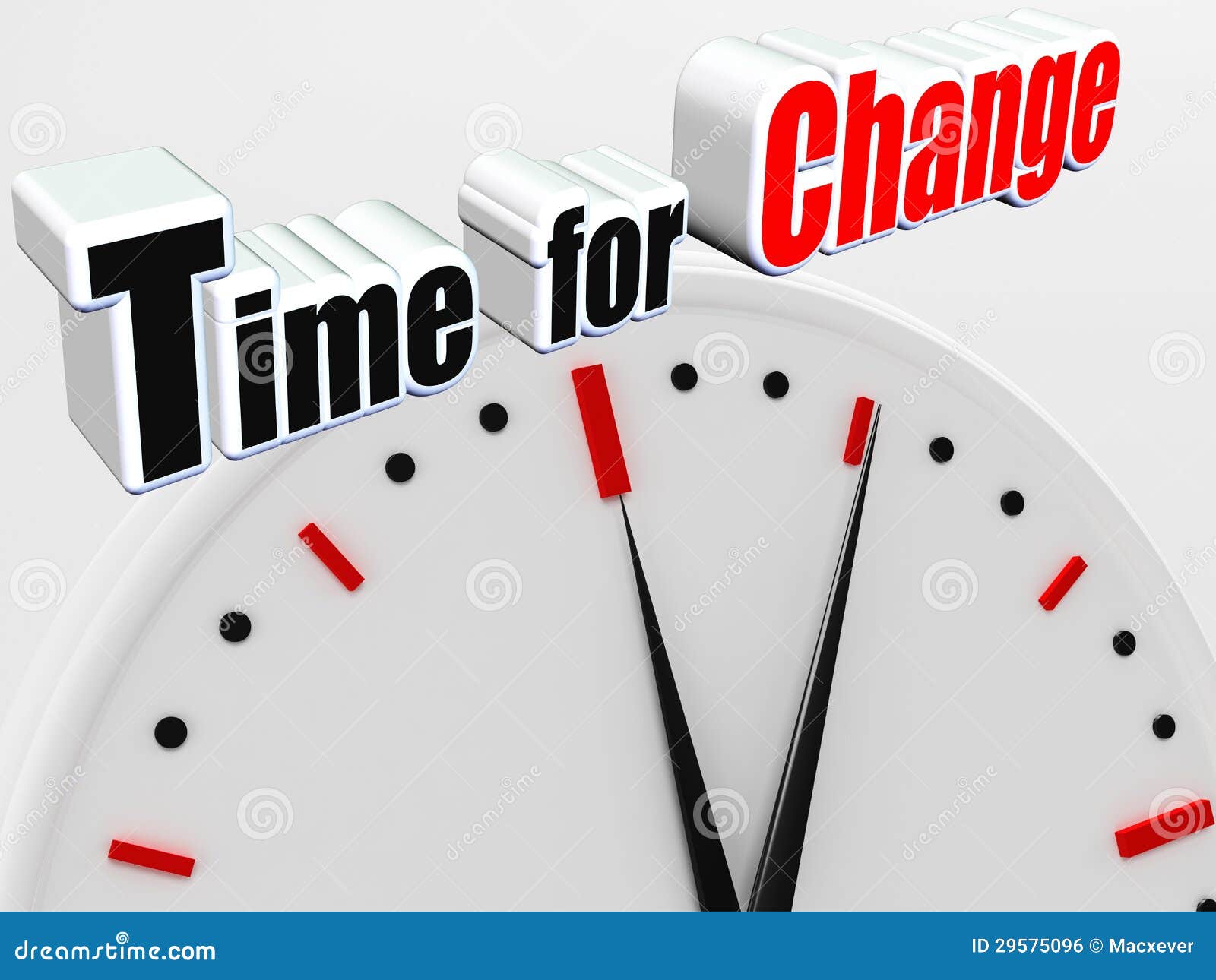 Time for change stock illustration. Illustration of clock - 29575096