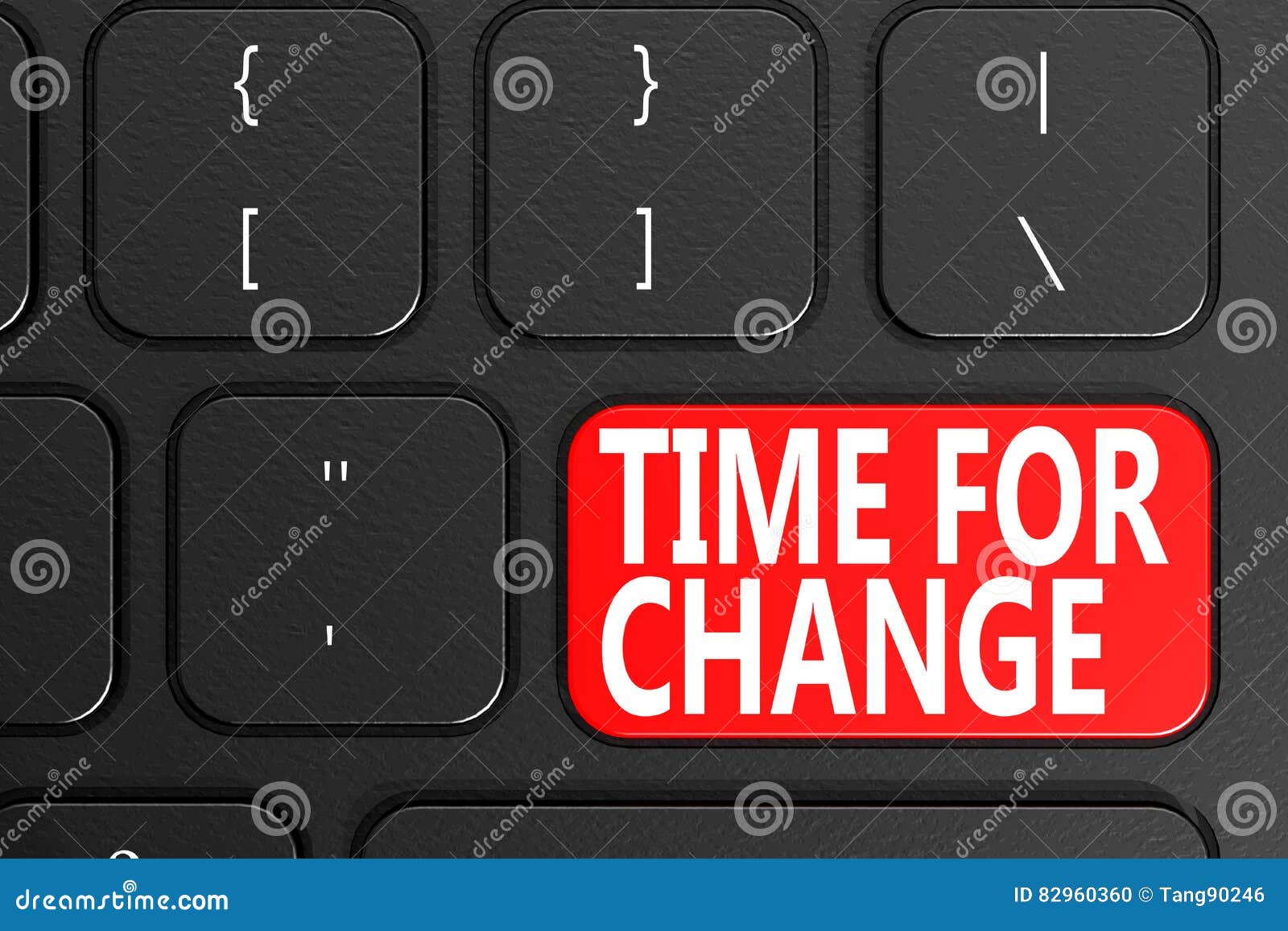 Time for Change on Black Keyboard Stock Illustration - Illustration of ...