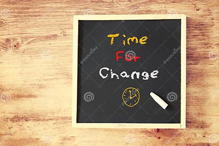 Time for Change Concept Over Blackboard Stock Photo - Image of ...