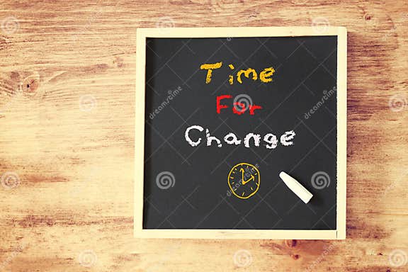 Time for Change Concept Over Blackboard Stock Photo - Image of ...