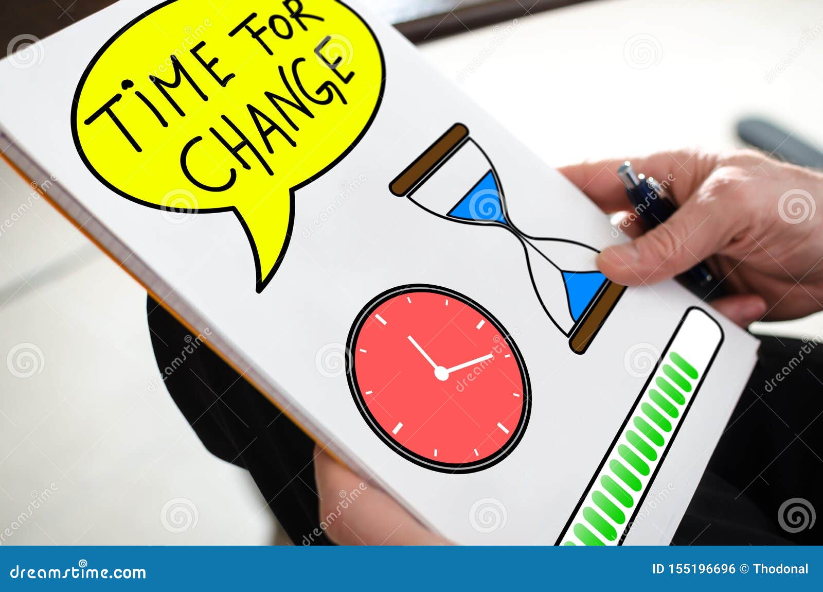 Time for Change Concept on a Paper Stock Photo - Image of concept ...