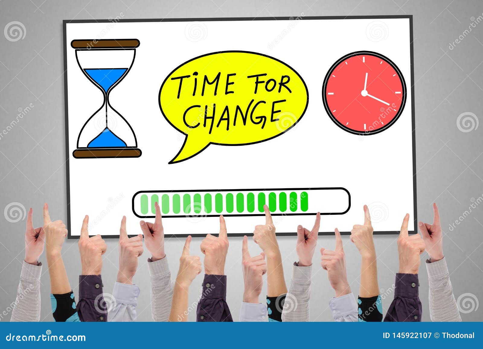 Time for Change Concept on a Whiteboard Stock Illustration ...