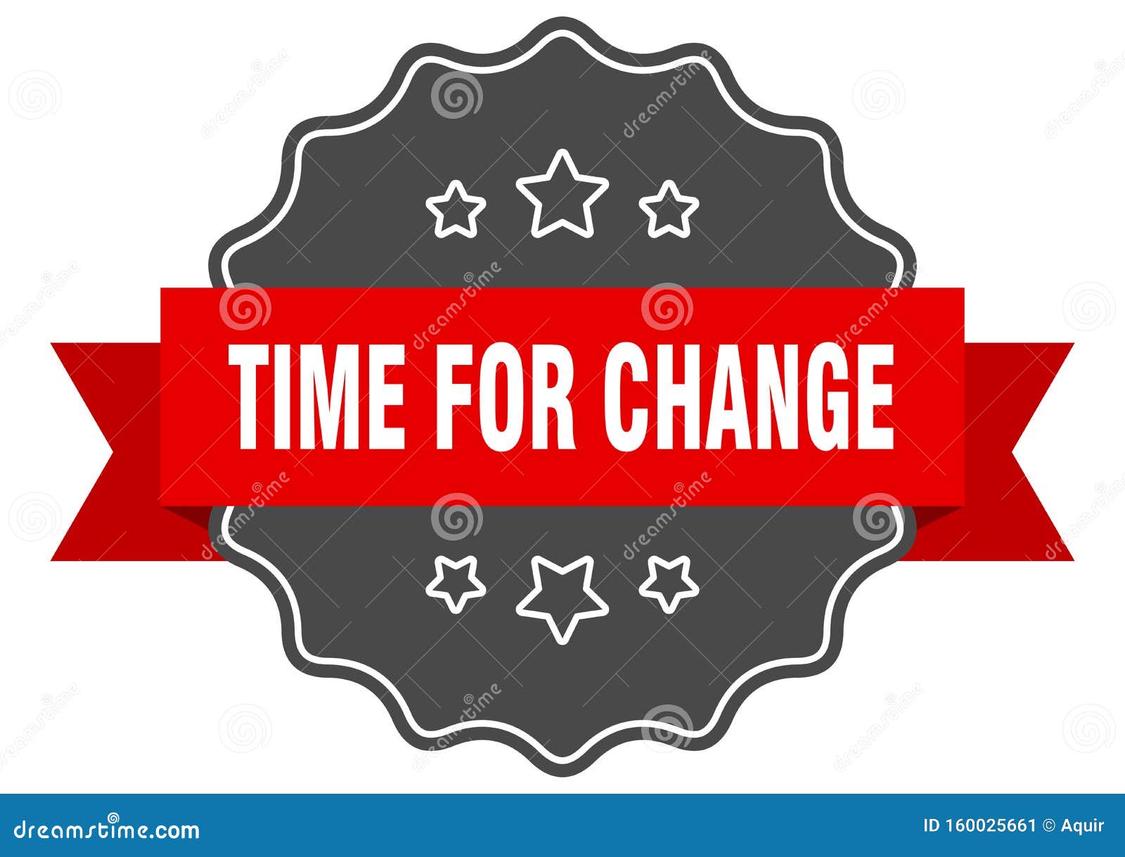 Time for change label stock vector. Illustration of black - 160025661