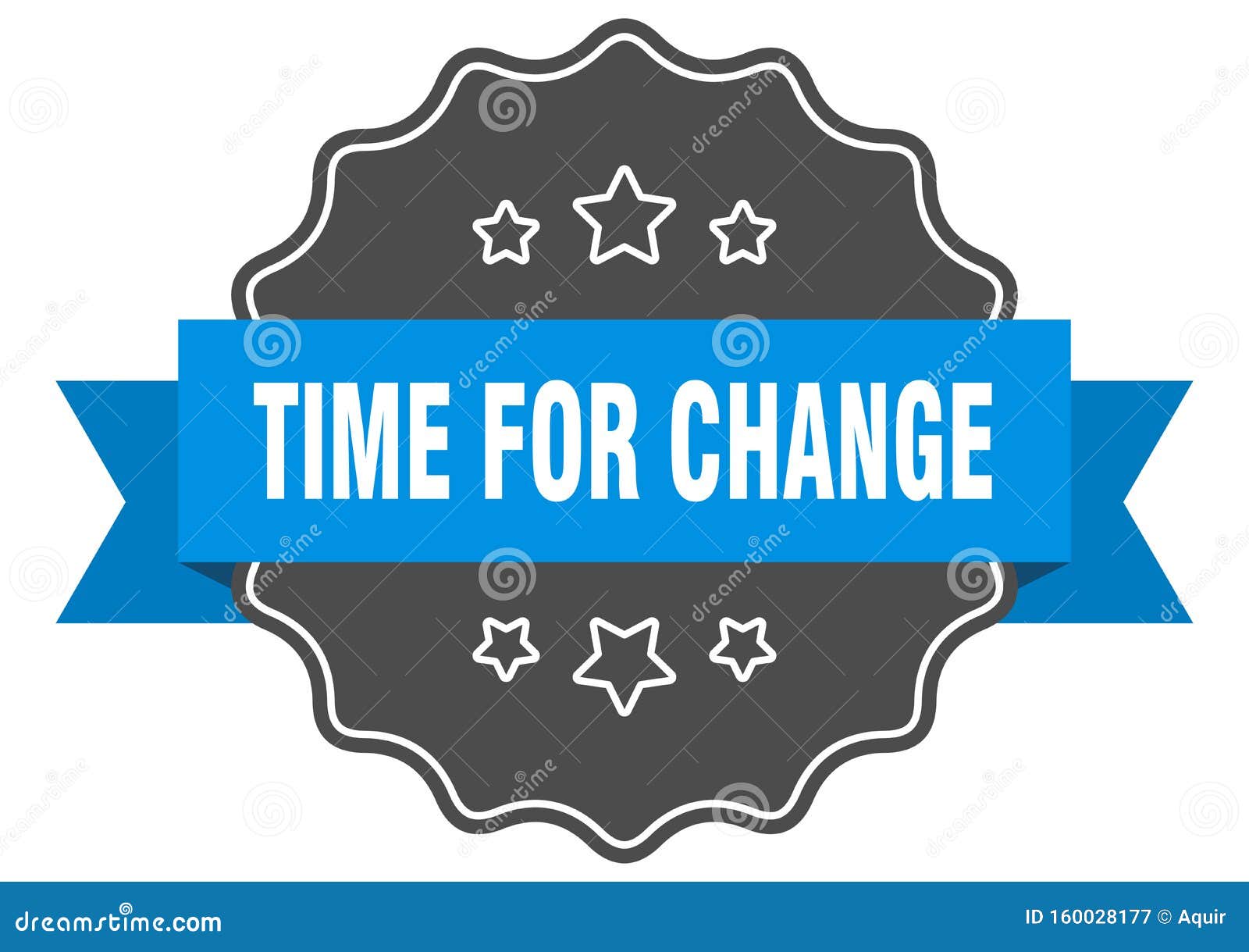 Time for change label stock vector. Illustration of banner - 160028177